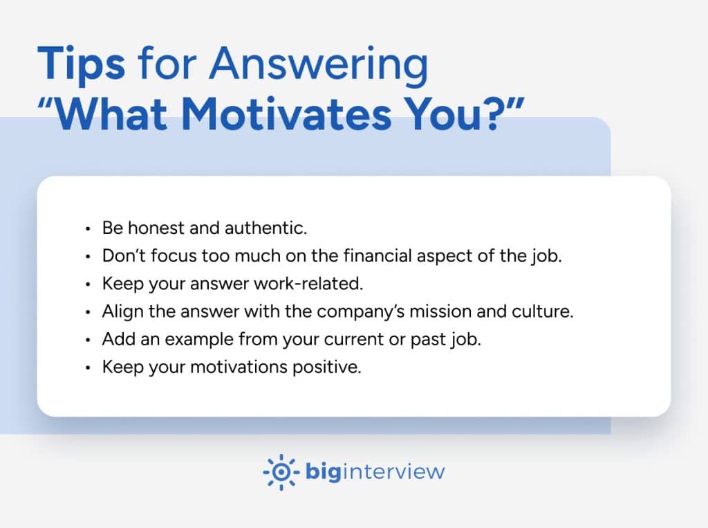 10 Examples of What Motivates You at Work