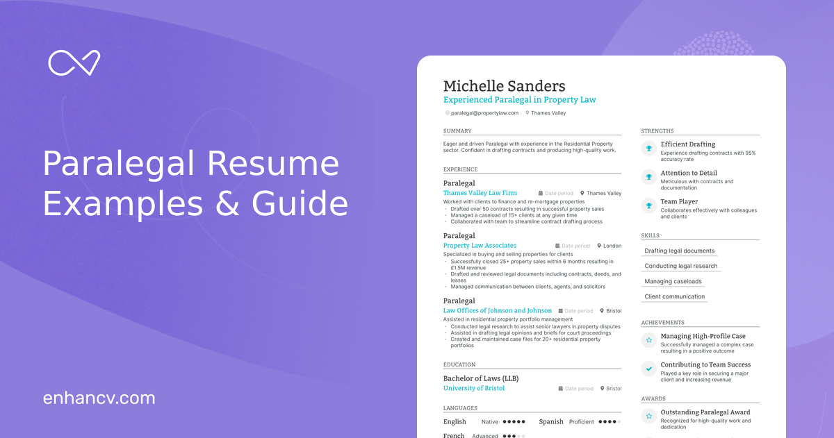 Examples for a Winning Paralegal Resume