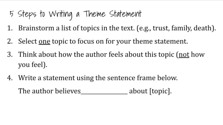 Thematic Statement Examples That Enhance Storytelling