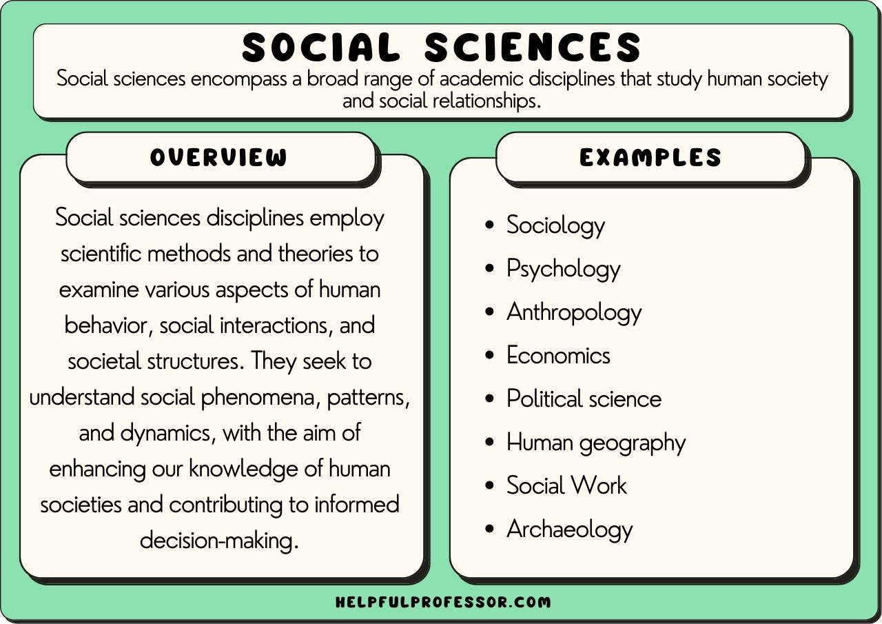 What Are the 7 Social Sciences with Examples